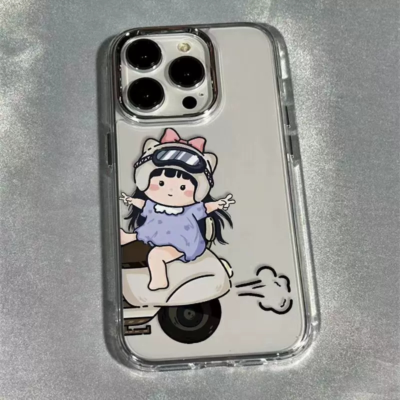 Luxury plated metal lens phone case compatible with IPhone 16promax 13 ...