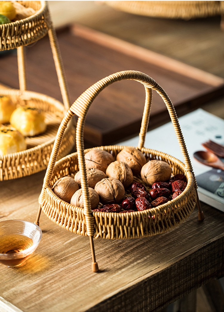 [Ships immediately]food display rack Rustic Imitation Rattan Basket ...