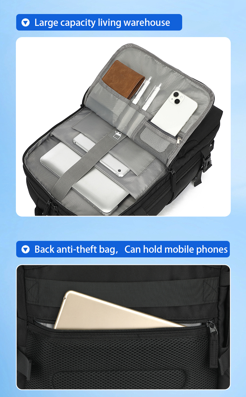 MY available 40L travel Bagpack Expandable waterproof carry on backpack ...