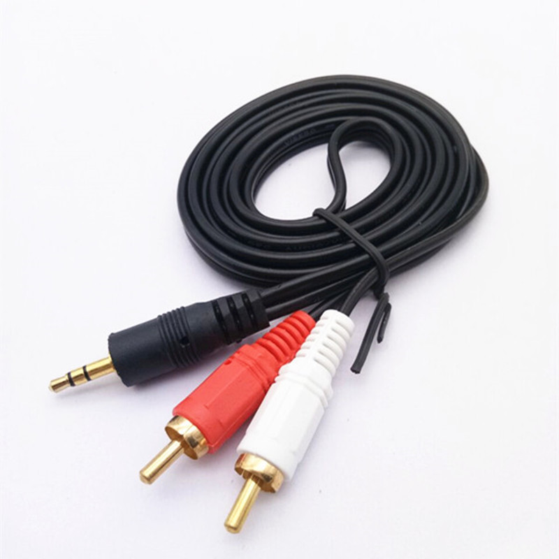 1.5m 3.5mm One Point Two RCA Audio Cable 3.5 to Double Lotus Computer ...