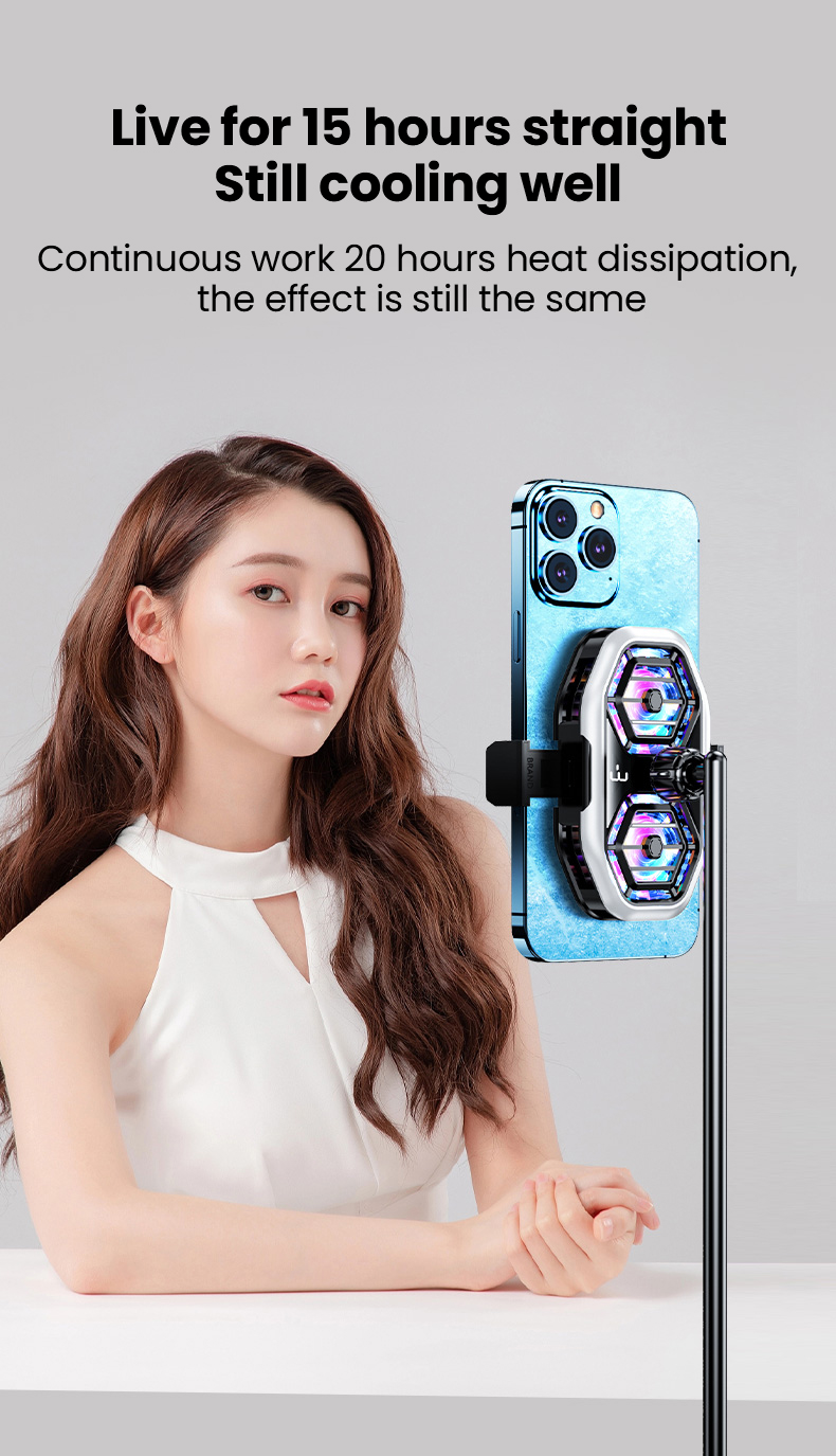 HG Phone Cooler for Gaming, Dual Semi-Conductor Cooling Chip for Live ...