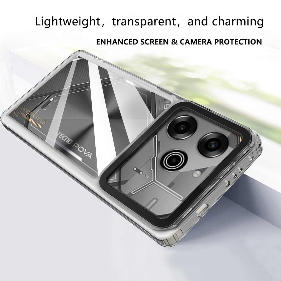 Clear Phone Casing For Tecno Pova 6 Pro 5G Li 9 Pova6 Li 7 Case with Ultra-thin and High ...