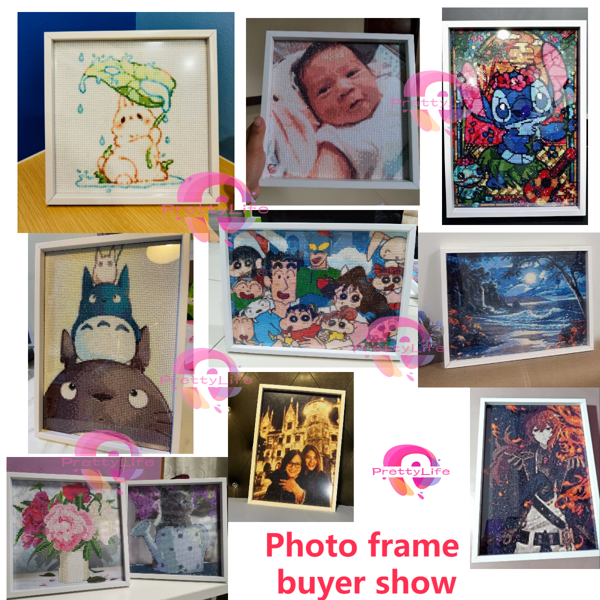 【PL】Picture Frame for Diamond painting Portrait or Landscape 25X25cm ...