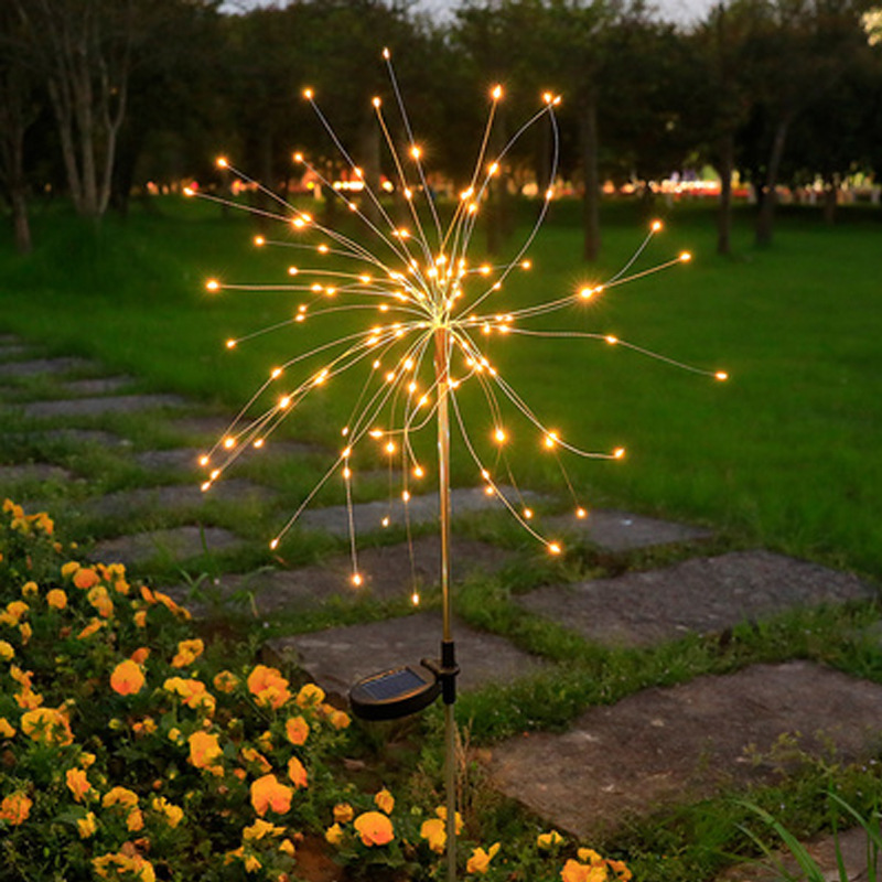 90 LED Firework Dandelion Light Solar Garden Light Outdoor Waterproof ...