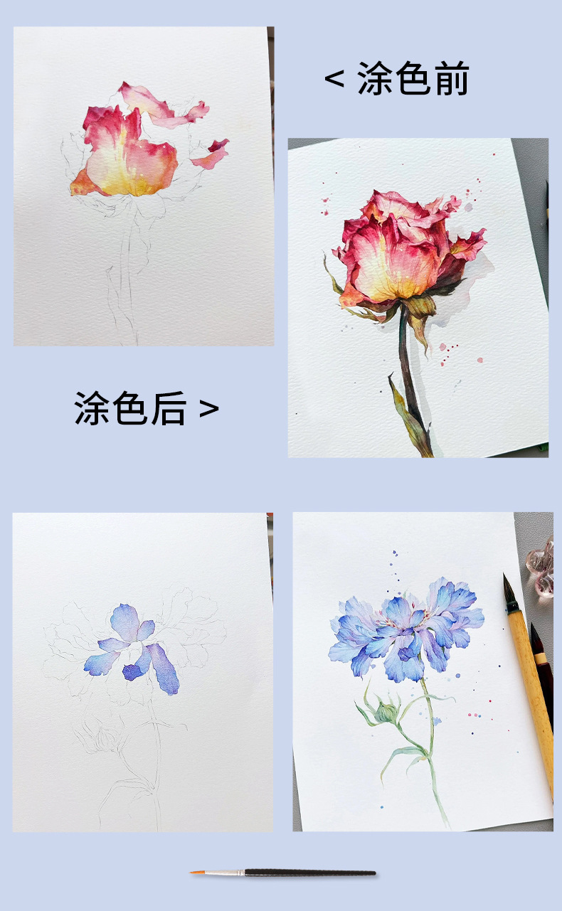 Creative Watercolor Coloring Book Decompression Drawing Book Graffiti ...