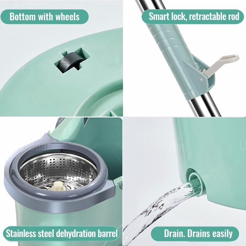 IKEA Spin Mop With Spinner Bucket Magic Tornado Mop 360° Easy Rotating ...