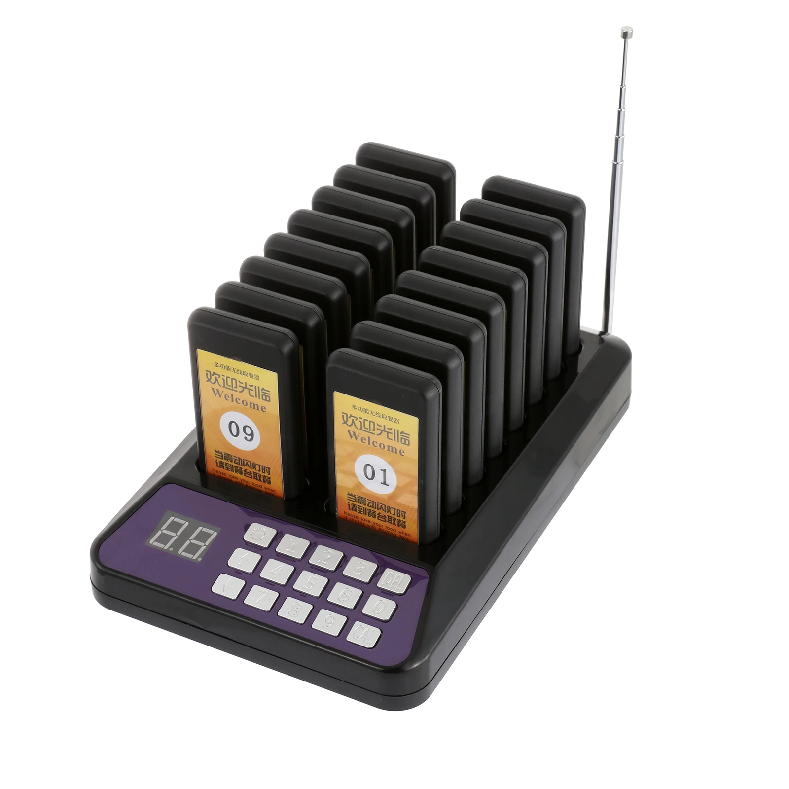 Pixelcare Restaurant Pager Wireless Calling System 8 / 16 / 20 Pagers ...