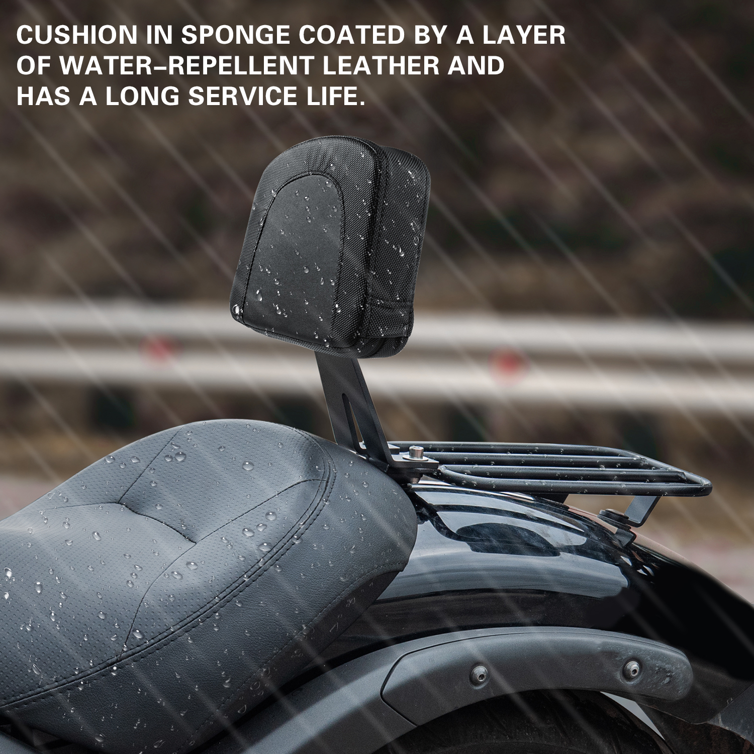 LJBKOALL Vulcan S 650 Rear Luggage Rack Backrest for Kawasaki EN650 ...