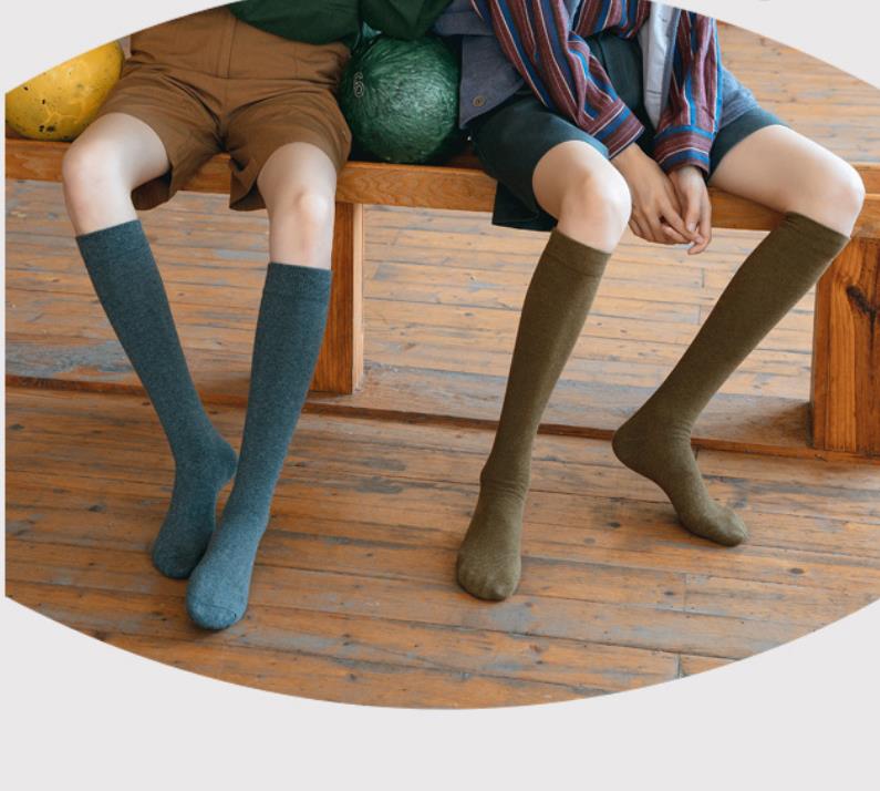 Long Socks Women Solid Color Socks Mid-Length Multiple Colors jk Calf ...