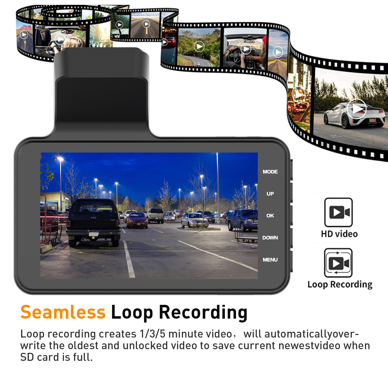 Conentool 2k car camera, front-back car camera, Full HD 1080P in night ...