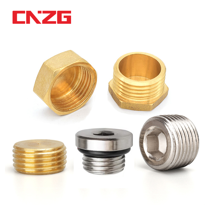 Copper female / male Thread Brass End Cap Plug Fitting Coupler Adapter ...