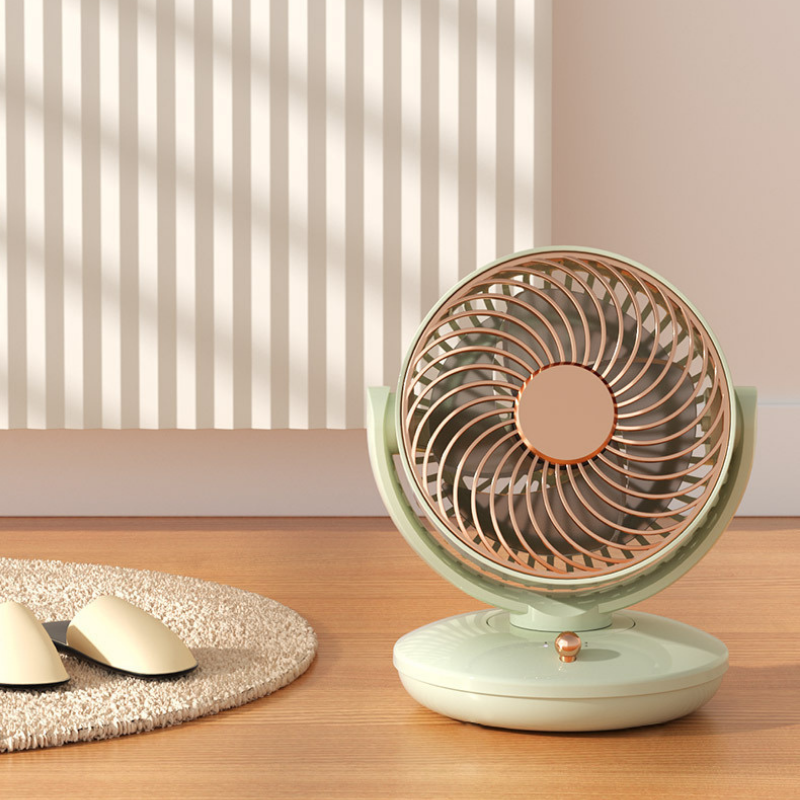 Air Circulation Fan Portable Wireless Auto Rotate Fan USB Rechargeable ...