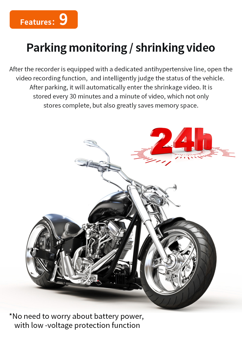 SE70 Motorcycle driving recorder 2K high-definition 3-inch IPS screen ...