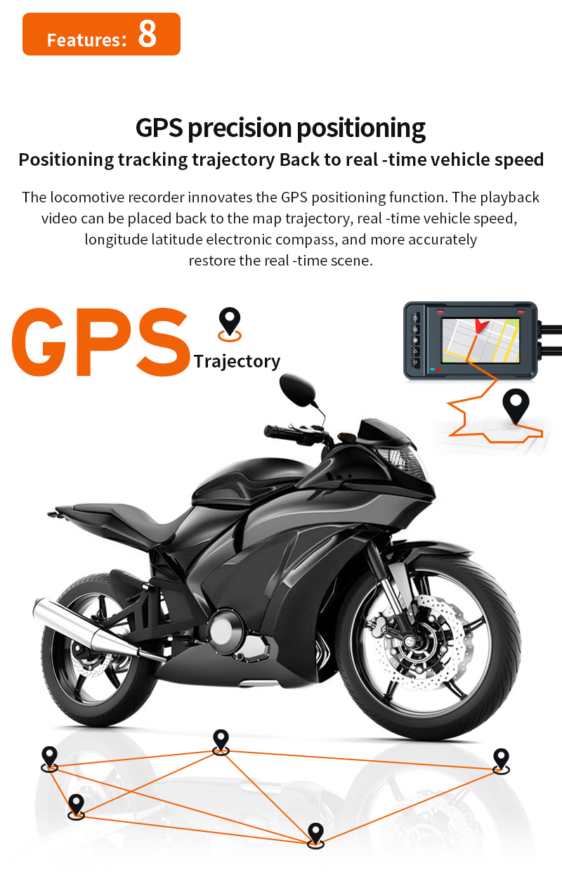 SE70 Motorcycle driving recorder 2K high-definition 3-inch IPS screen ...