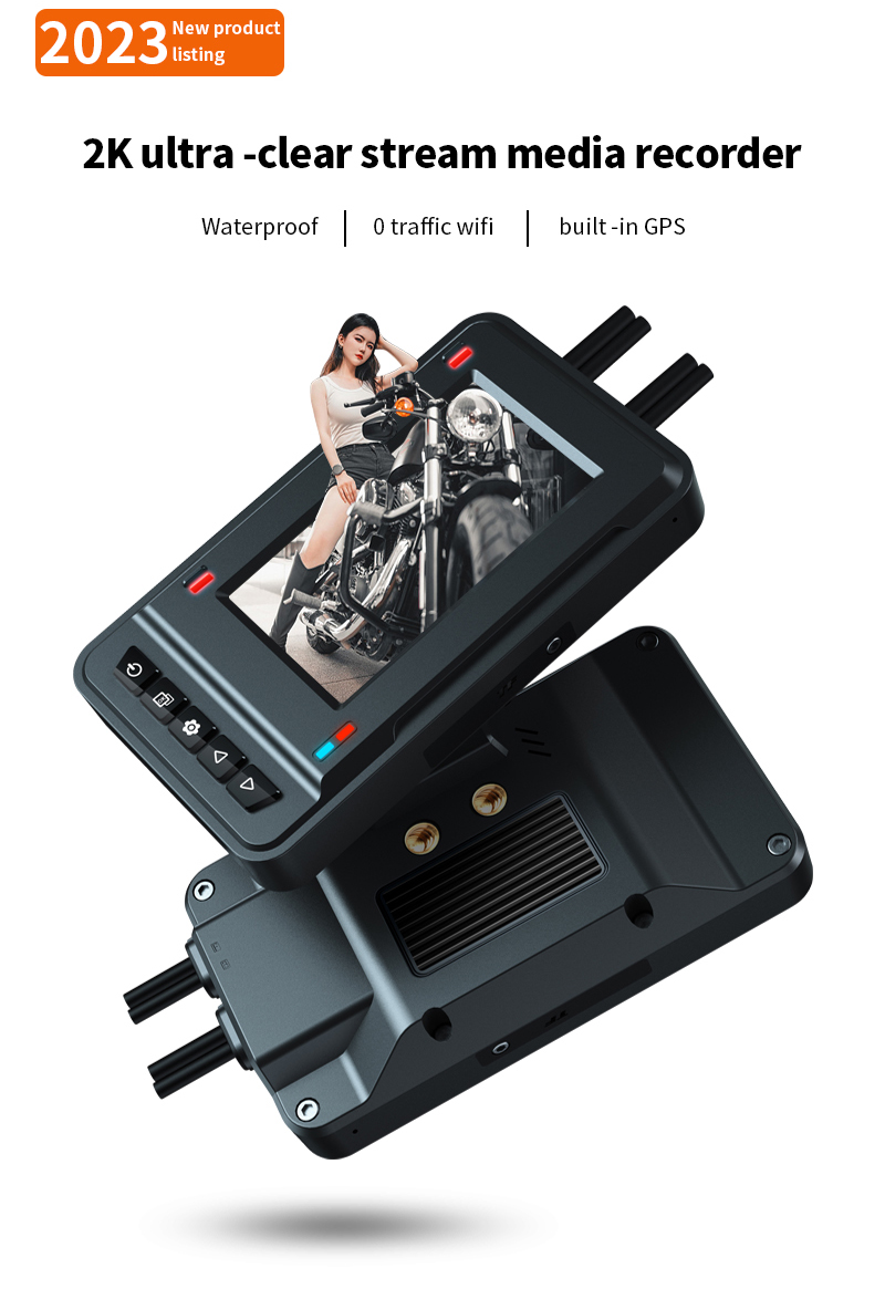 SE70 Motorcycle driving recorder 2K high-definition 3-inch IPS screen ...