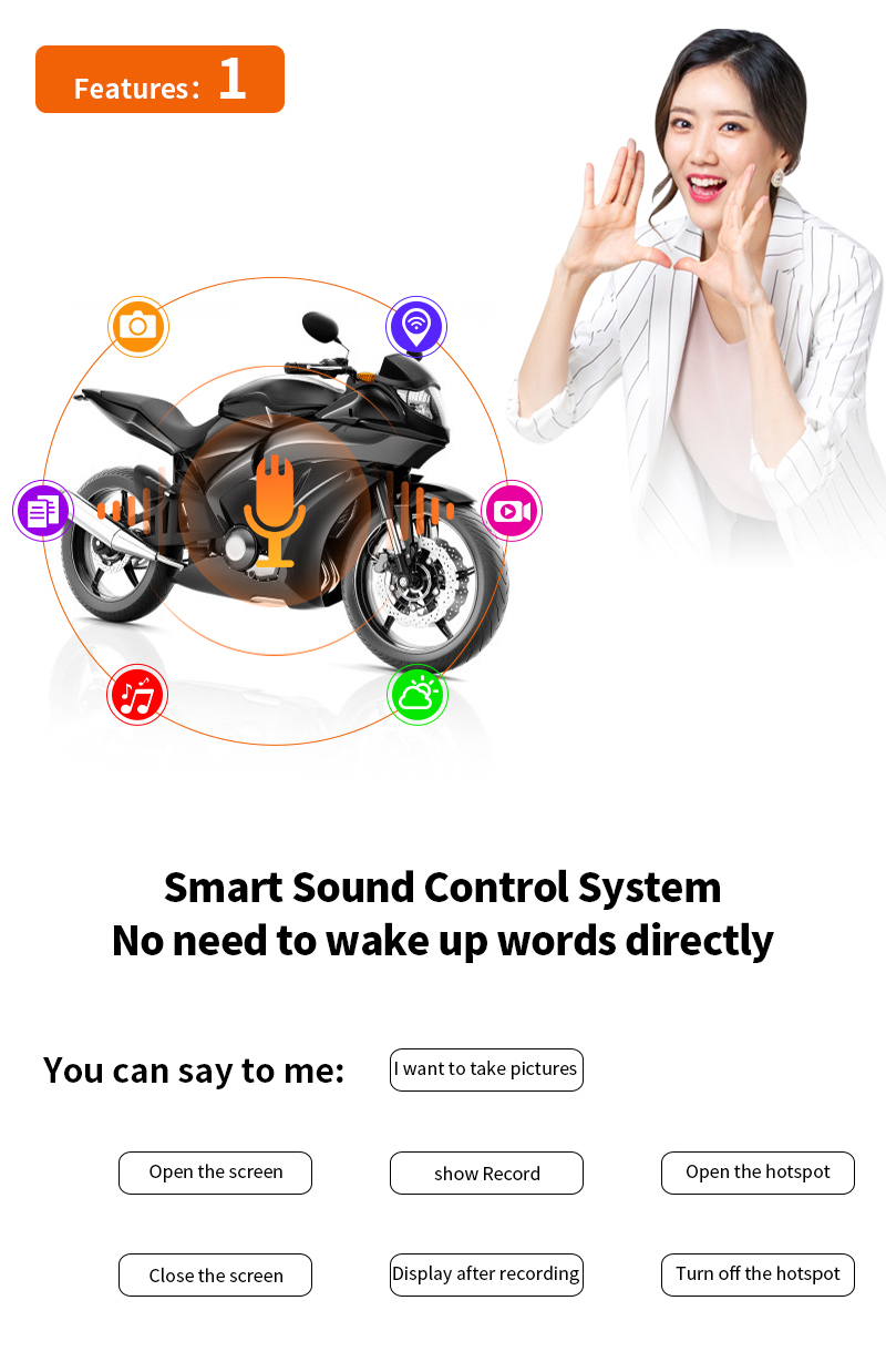 SE70 Motorcycle driving recorder 2K high-definition 3-inch IPS screen ...