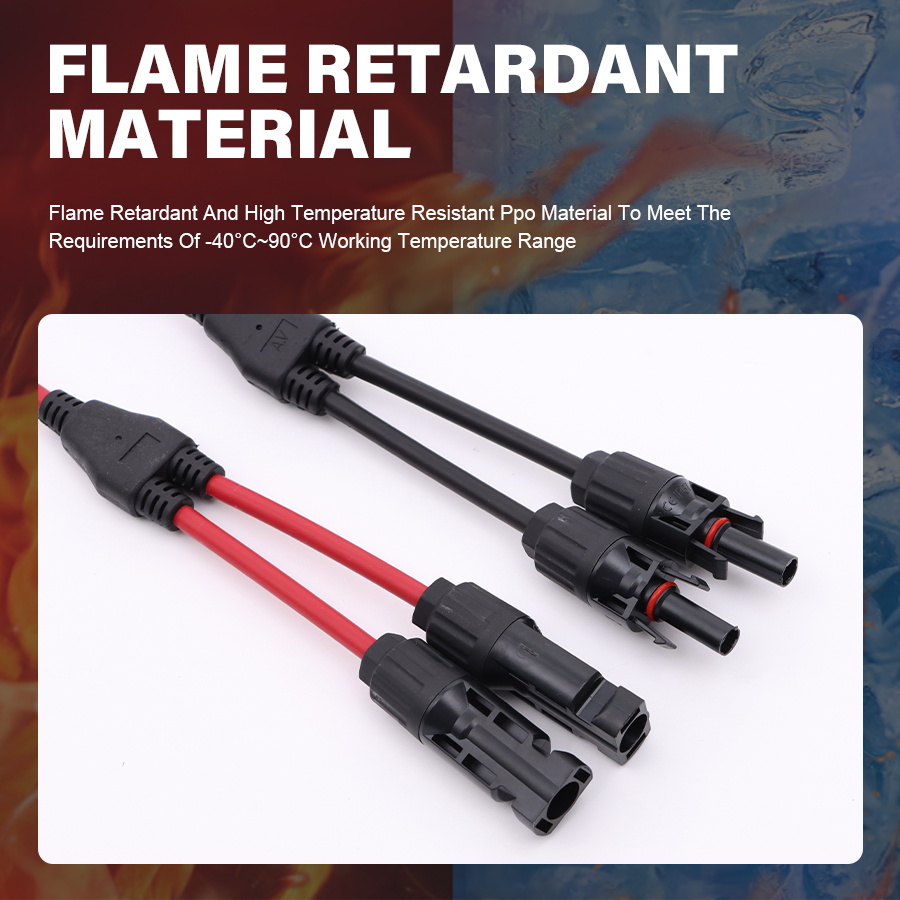 NewLyy 2PCS Y Branch Solar PV Connector 2 to 1 Solar Connector Y Type ...