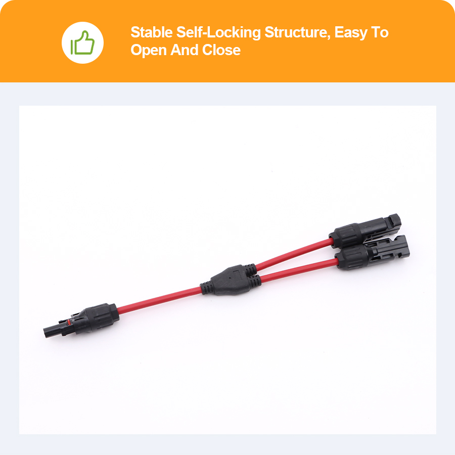NewLyy 2PCS Y Branch Solar PV Connector 2 to 1 Solar Connector Y Type ...