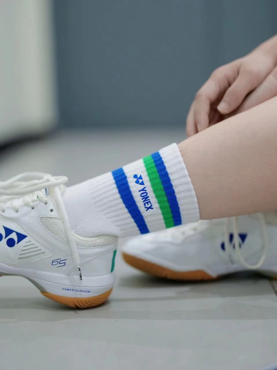 Original badminton socks Yonex men's and women's cotton mid tube ...