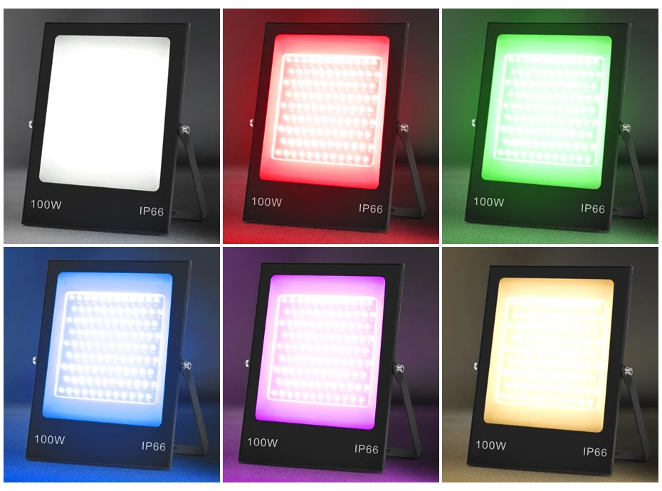 LED Floodlight RGB AC220V 30W 50W 100W 200W Flood Light Color Changing ...