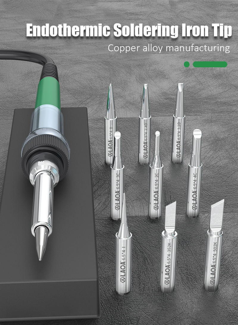 Soldering Iron Tips Set - 900M Pure Copper Heads For Maximum ...