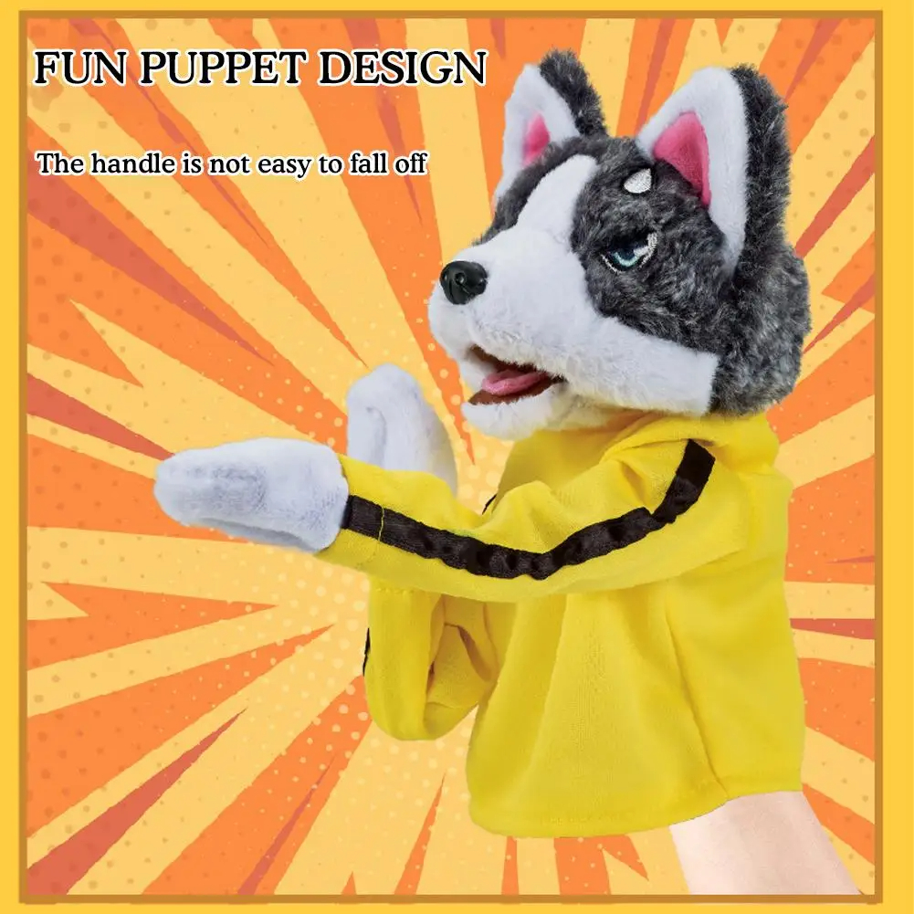 2 PCS Stuffed Animal Boxing Dog Interactive Hand Puppet Toy Glove ...