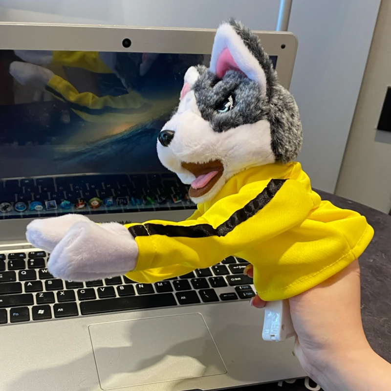2 PCS Stuffed Animal Boxing Dog Interactive Hand Puppet Toy Glove ...