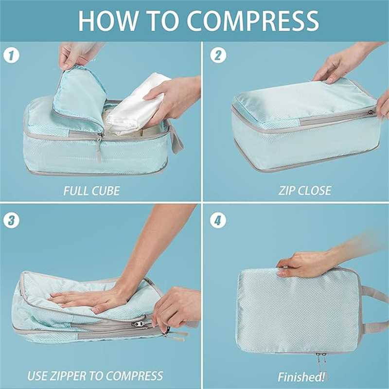 🔥MY stock🔥9 pcs Set Travel Storage Bag Compression Luggage Storage Bag ...