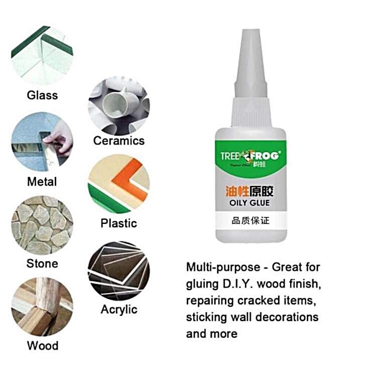 Original Tree frog Oily Glue Adhesive Super Strong Glue 50G Free 5 Glue ...