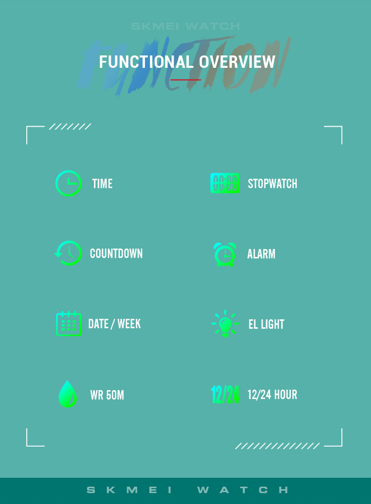 SKMEI Fashion Cute Sports Multi functional Sports Watch jam tangan perempuan 2217 | Shopee Malaysia