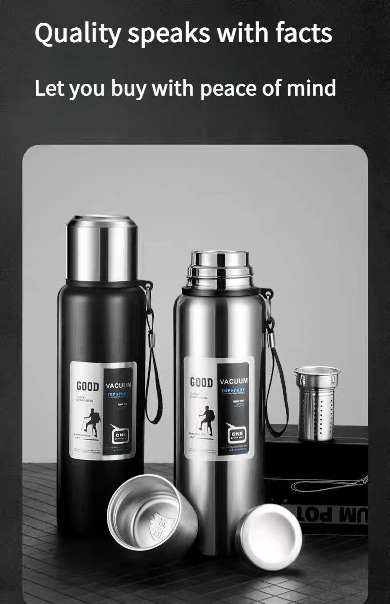 【ALLEN】600-2000ml all-steel thermos cup 316 stainless steel thermos bottle Vacuum stainless ...