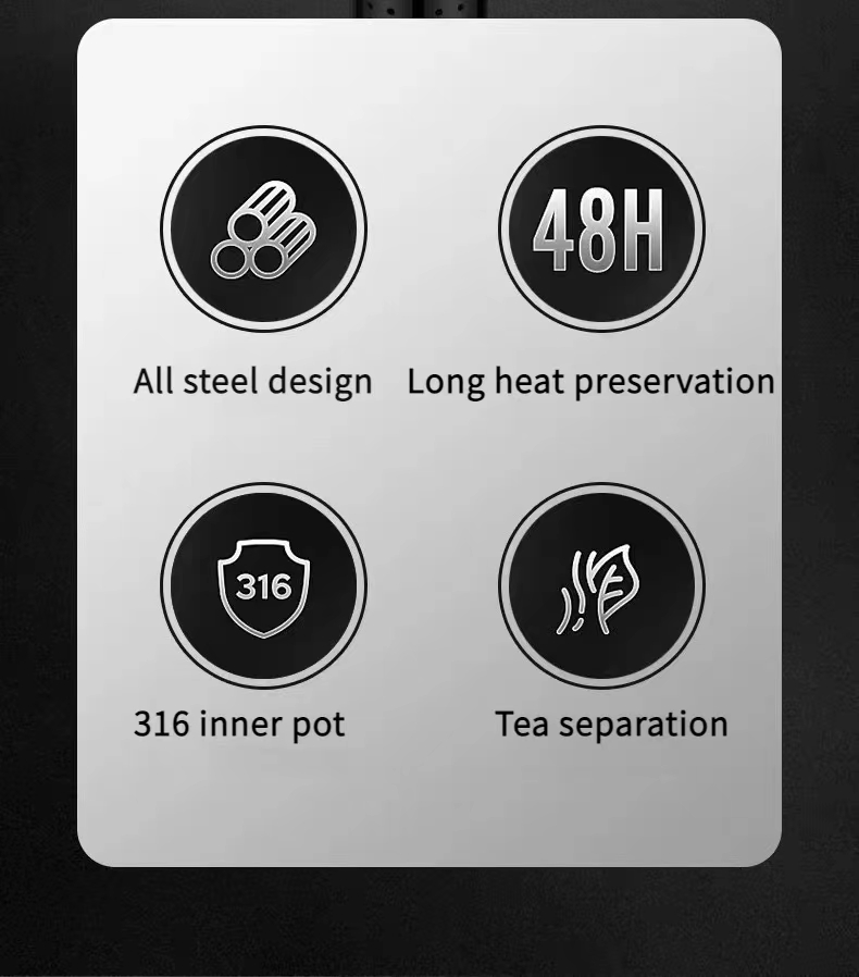 【ALLEN】600-2000ml all-steel thermos cup 316 stainless steel thermos bottle Vacuum stainless ...