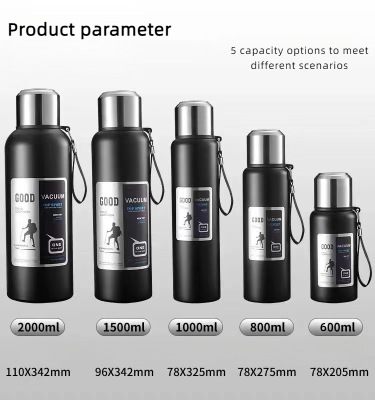 【ALLEN】600-2000ml all-steel thermos cup 316 stainless steel thermos bottle Vacuum stainless ...