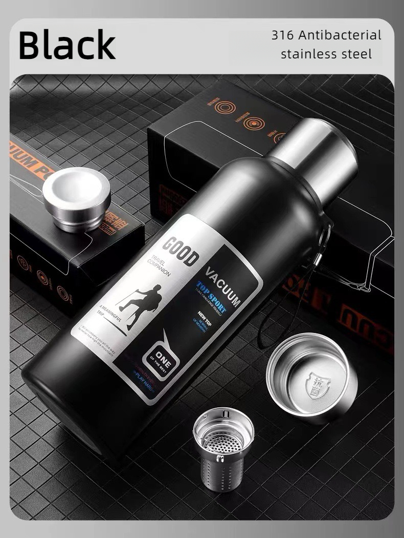 【ALLEN】600-2000ml all-steel thermos cup 316 stainless steel thermos bottle Vacuum stainless ...