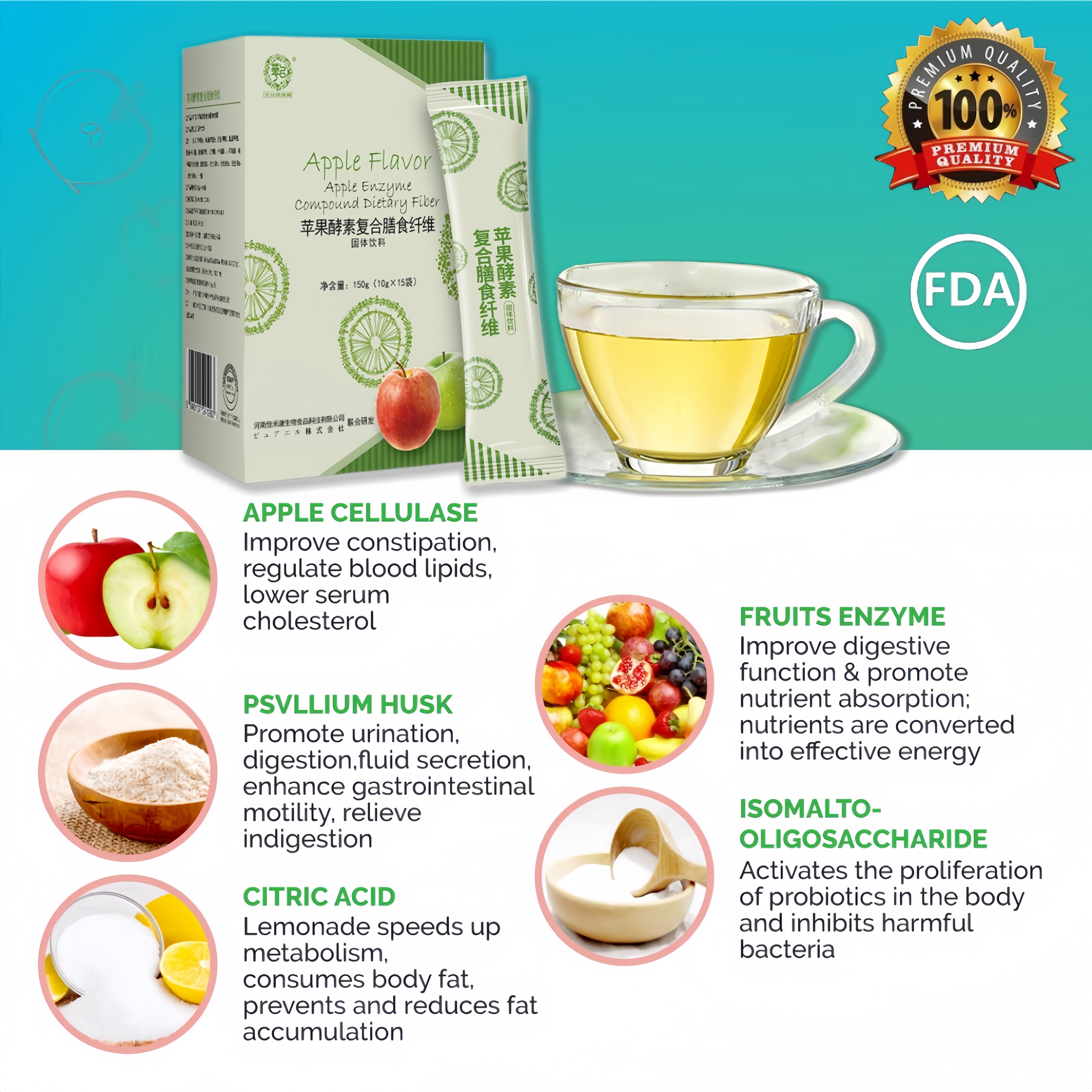 【🇲🇾Ready Stock】Apple Tox 天然苹果纤维酵素 Apple D'tox Enzyme/Detox Epal Enzim ...