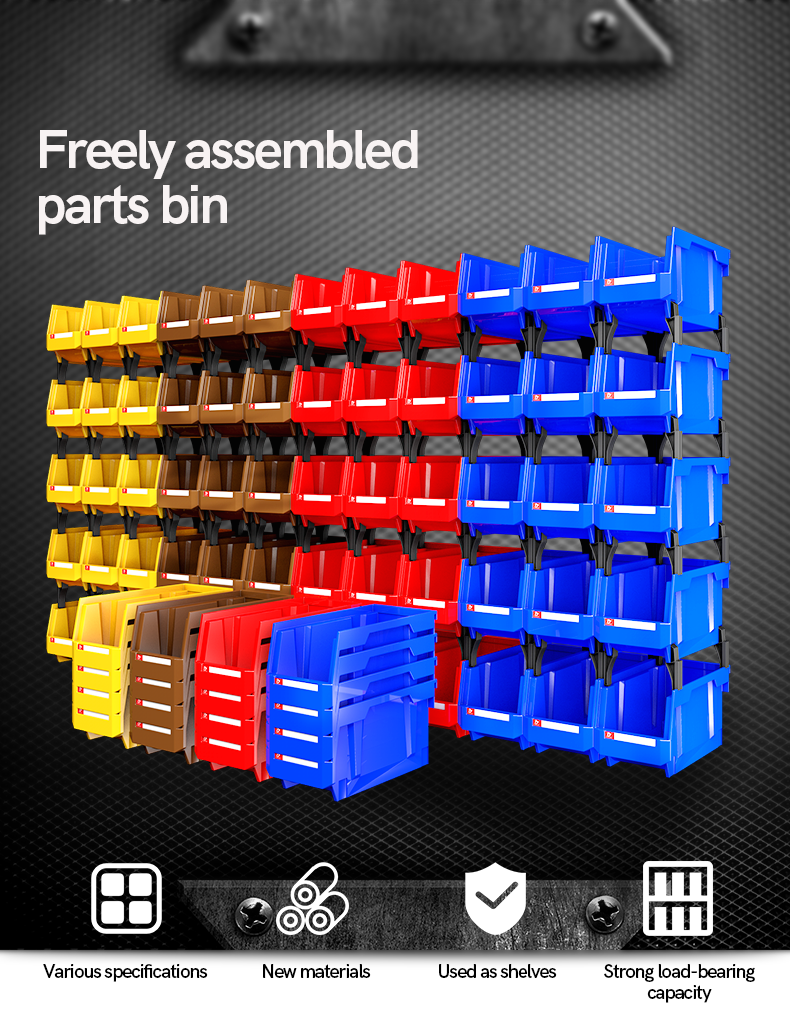 LEADLOONG V Series Stackable Parts Bin Combinable Multi Tools Organizer ...