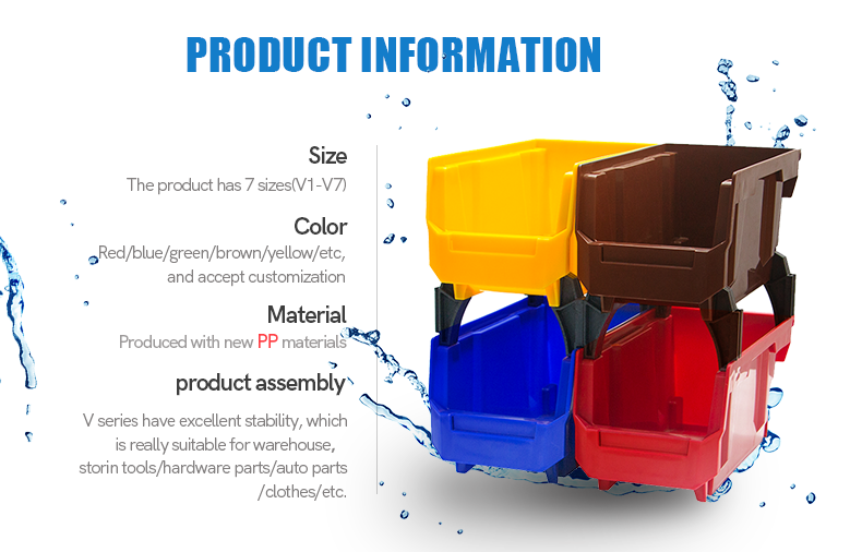 LEADLOONG V-Series Stackable Parts Bin Combinable Multi Tools Organizer ...