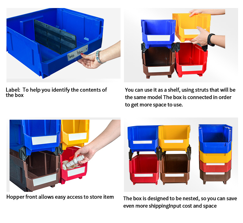 LEADLOONG V-Series Stackable Parts Bin Combinable Multi Tools Organizer ...