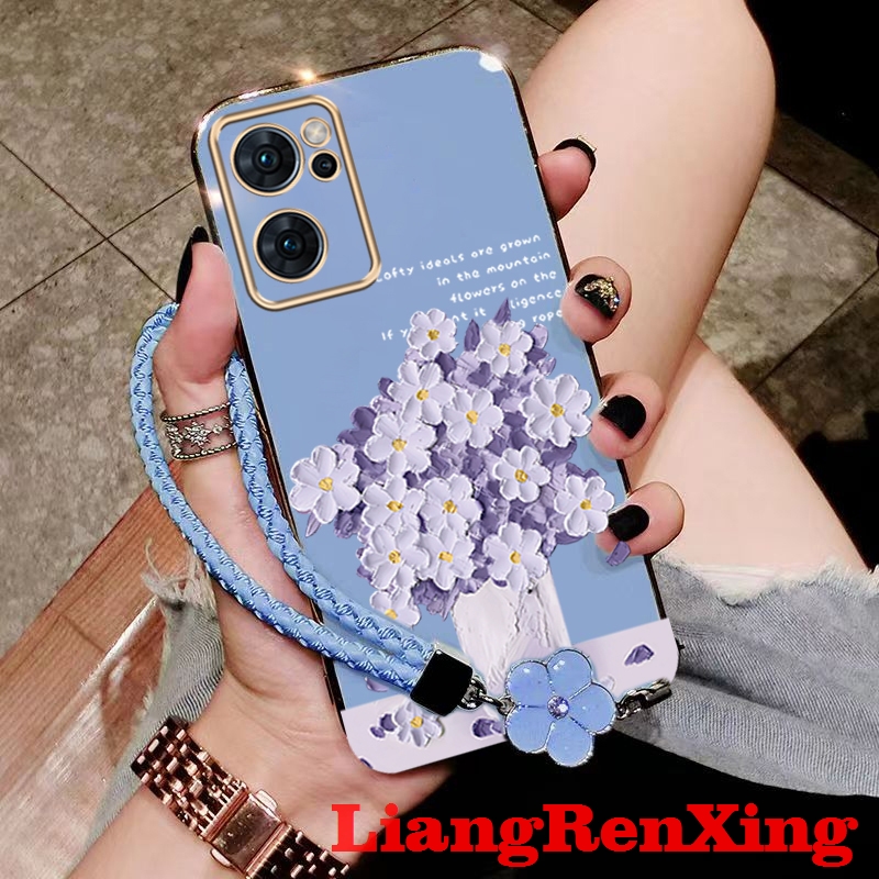 Casing OPPO Reno 7 5g oppo reno 7 4g phone case Flower cartoon Softcase ...