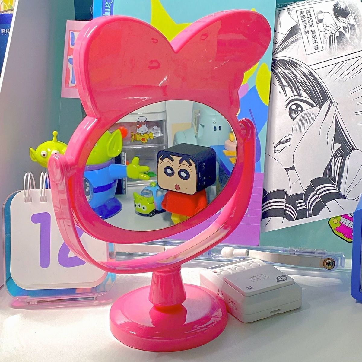 Ohaya 丨 ins hello kitty Makeup Mirror Melody Desktop Desktop Mirror ...