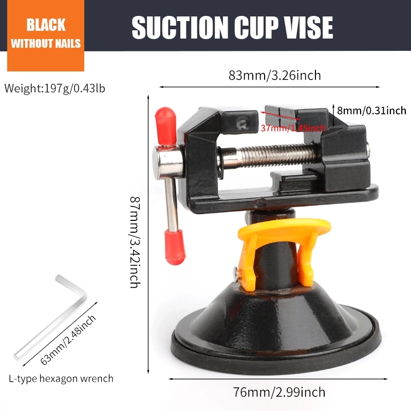 Universal Mini Suction Vise Clamp 360 Degrees Drill Press Vise Table ...