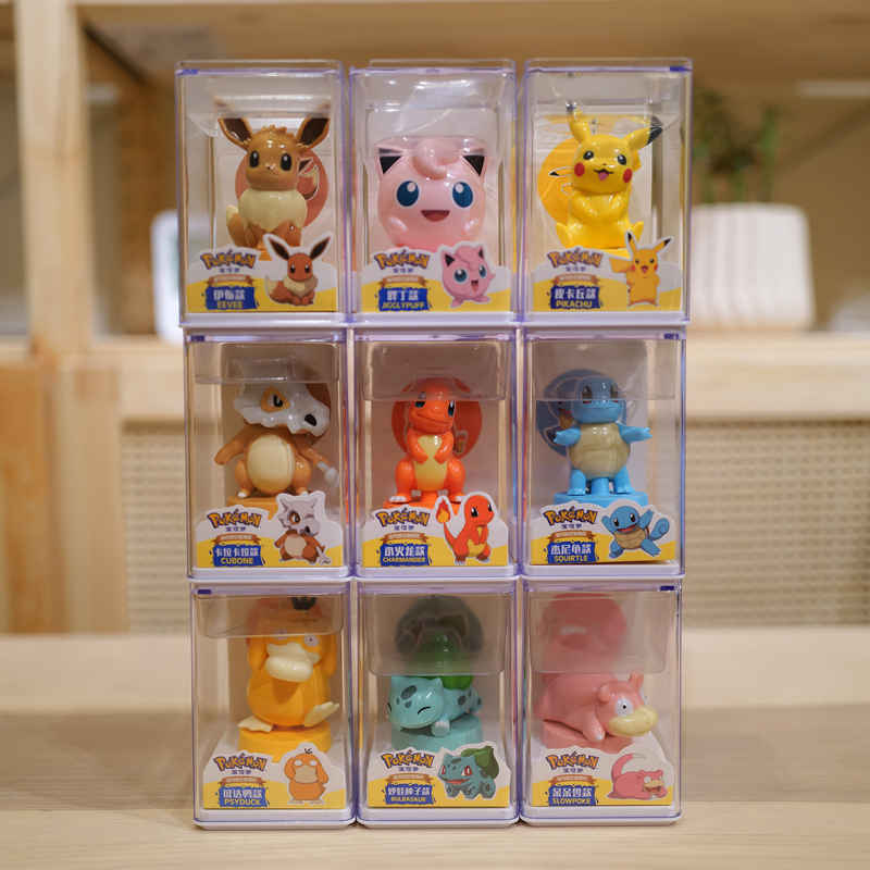 Pokemon Anime Figure Acrylic Display Box Pikachu Cubone Eevee ...
