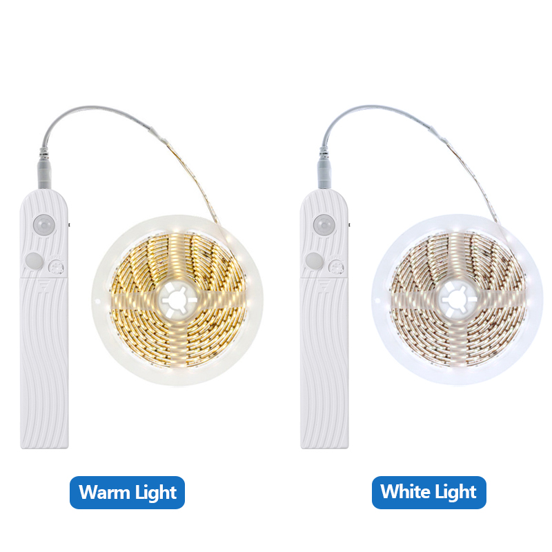 PIR Motion Sensor Switch LED Strip Light USB Rechargeable Wireless ...