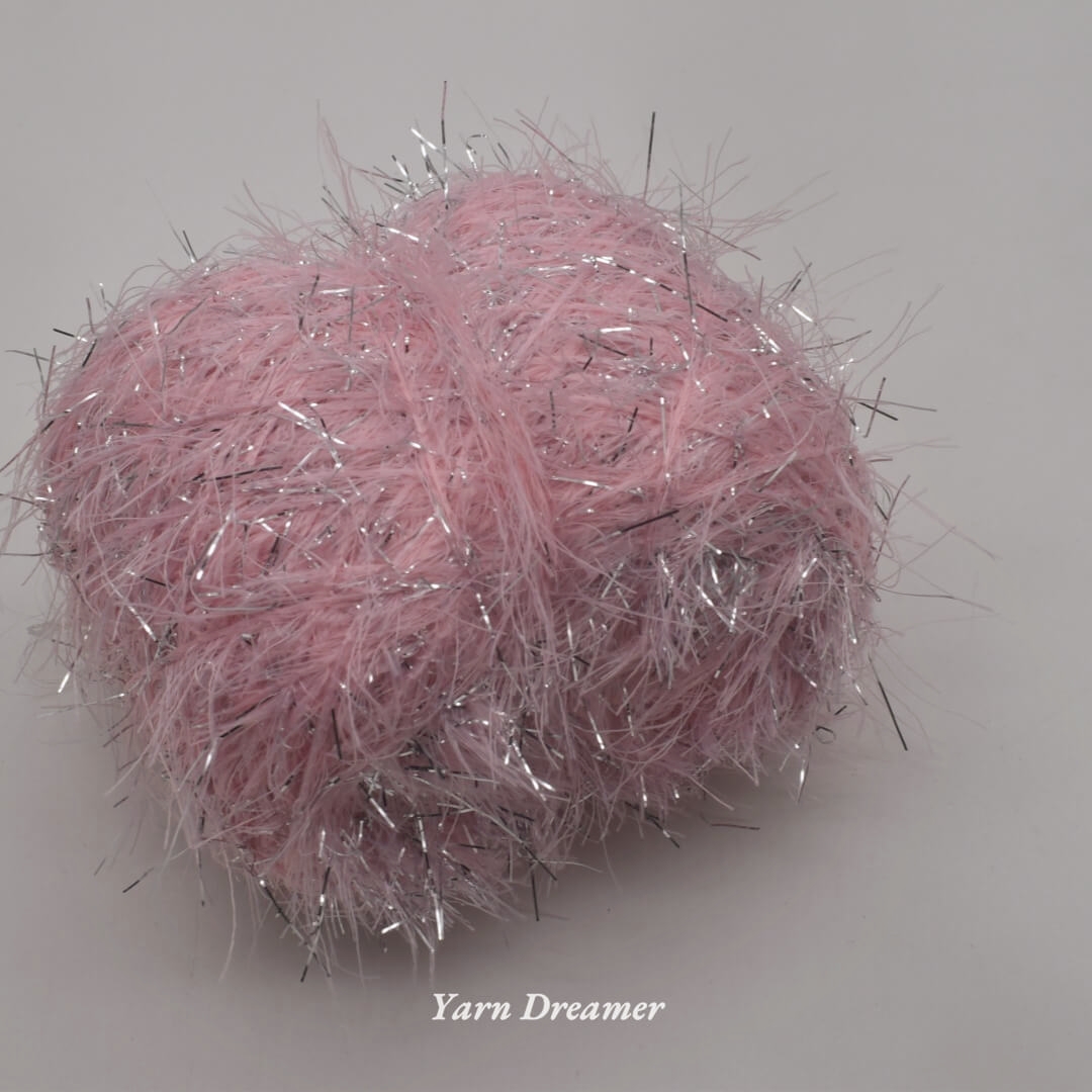 Benang kait Silver Silk Glitter Yarn Fancy Wool Yarn for Knitting DIY ...