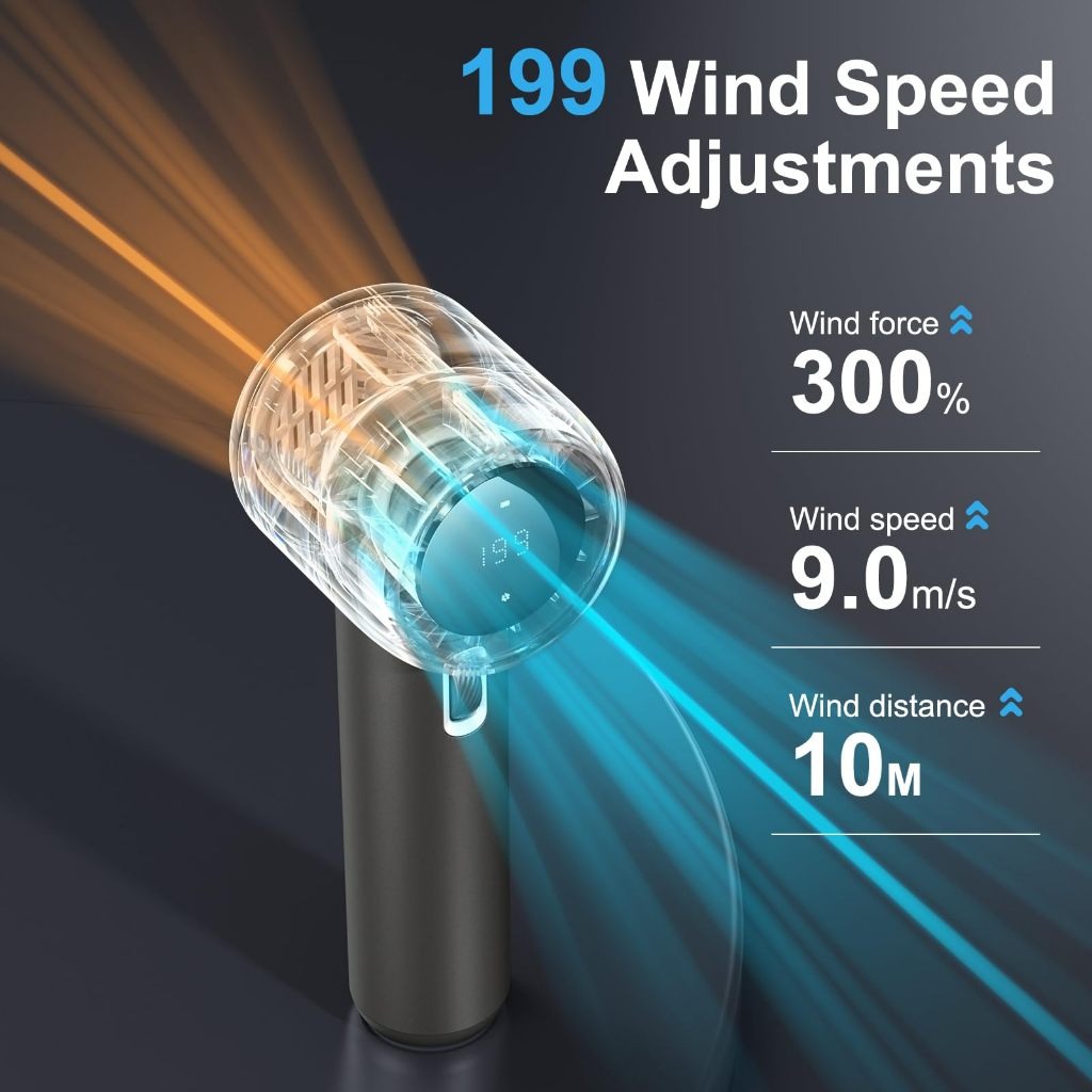 Mini Fan High Speed Handheld Turbofan USB Charging Outdoor 199 Wind ...