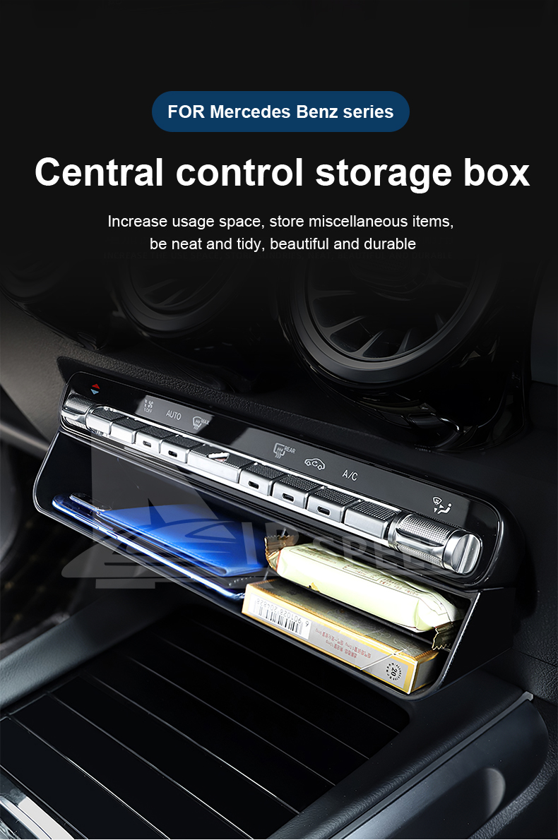 Car Central Control Storage Box For Mercedes Benz A B CLA GLB GLA GLE ...
