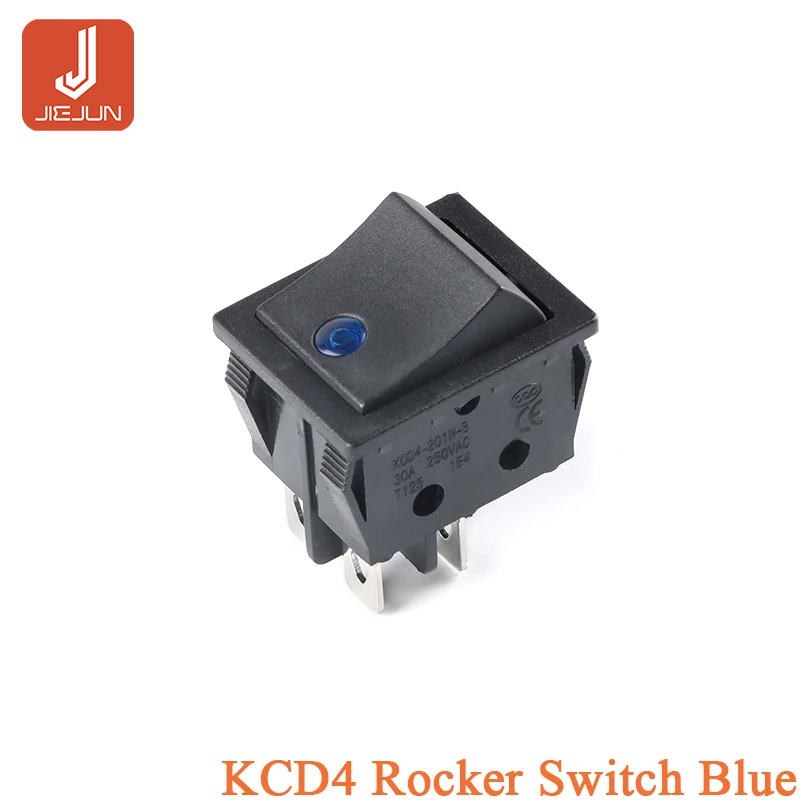 KCD4 Rocker Switch 30A 250VAC Four-Pin 4Pin Mini With light Cat-eye ...