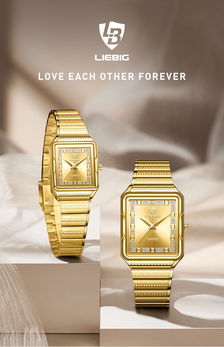 LIEBIG Fashion men's and women's quartz watch stainless steel 30m ...