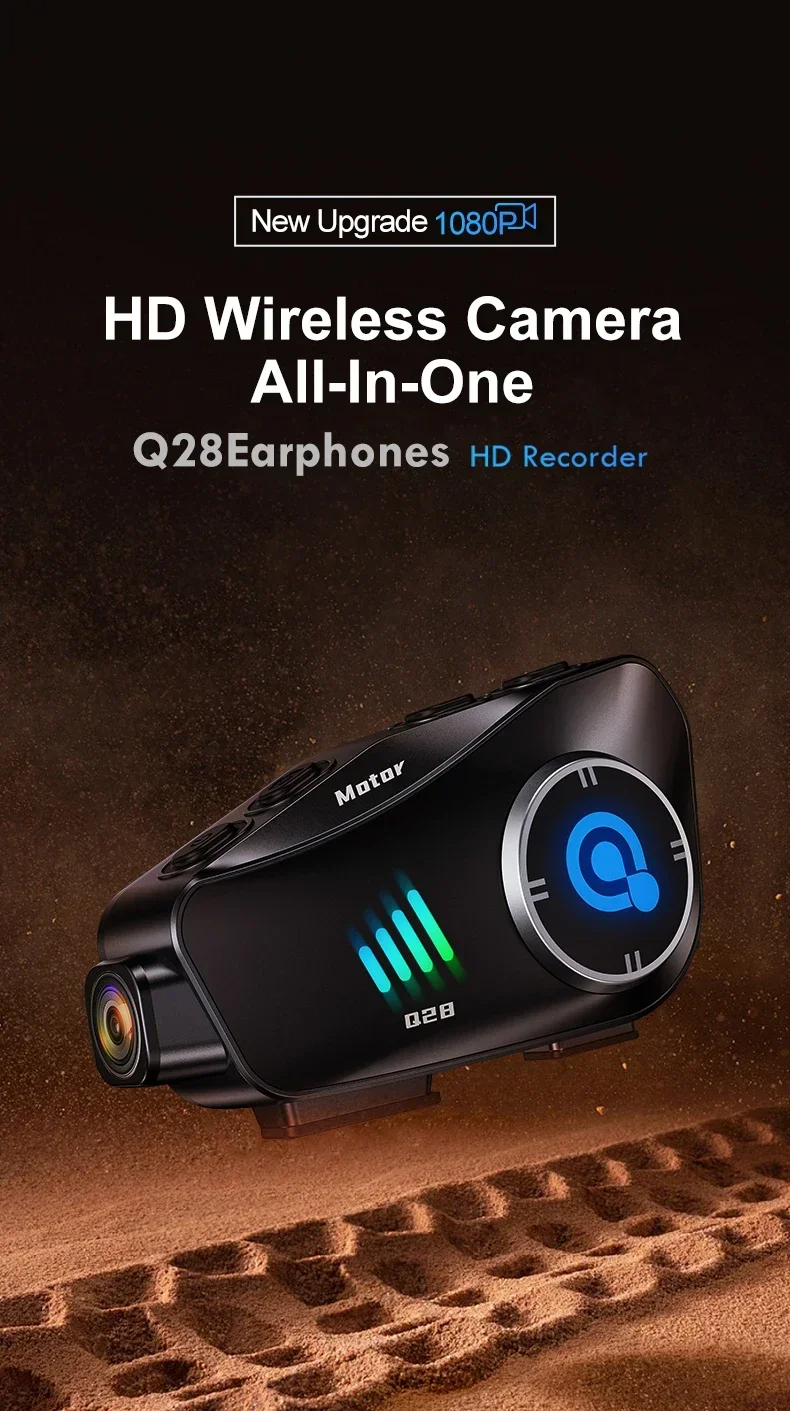 Q58 Motorcycle Helmet Headset 1080P Video Dashcam Motos Skiing Wireless ...