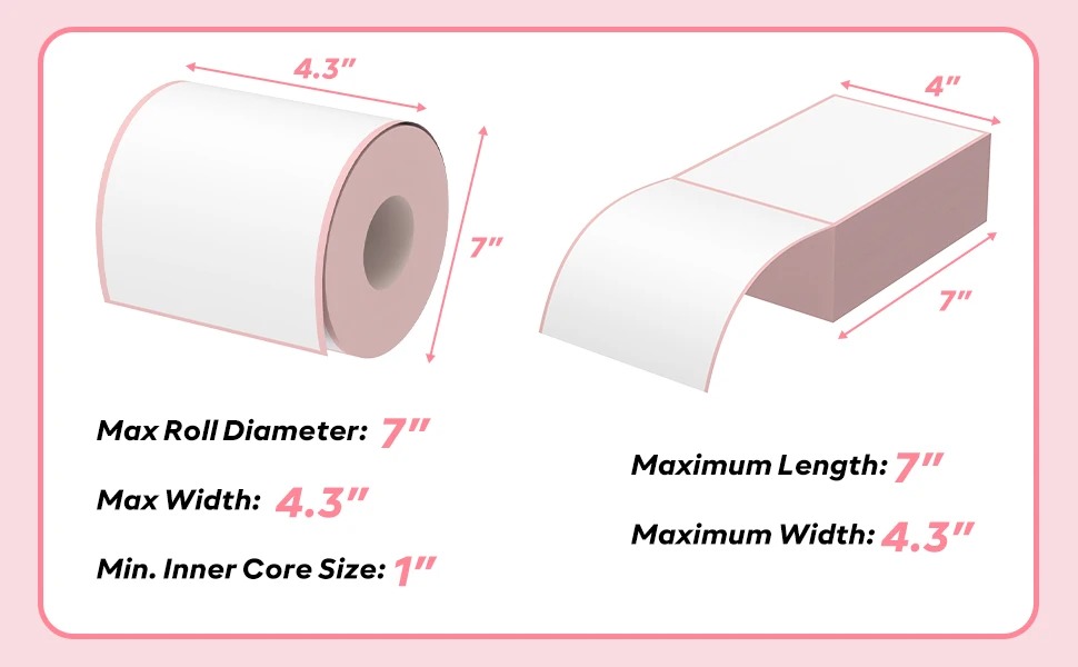 Phomemo Thermal Label Holder For Waybill Printer With Rolls And Fan ...